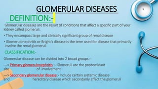 glomerular disease presentation homoeopathy medicine | PPTX