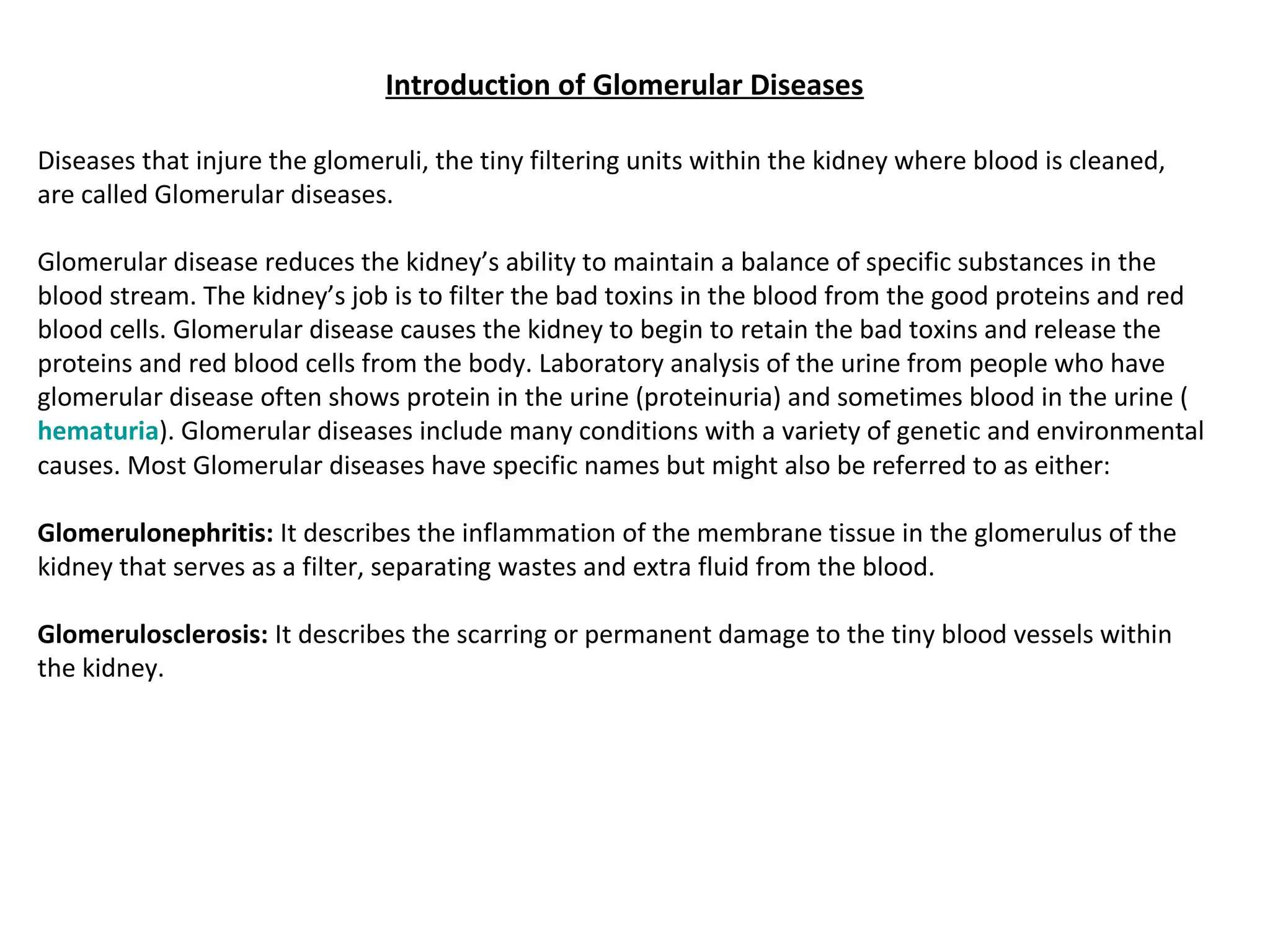 Glomerular diseases | PPT