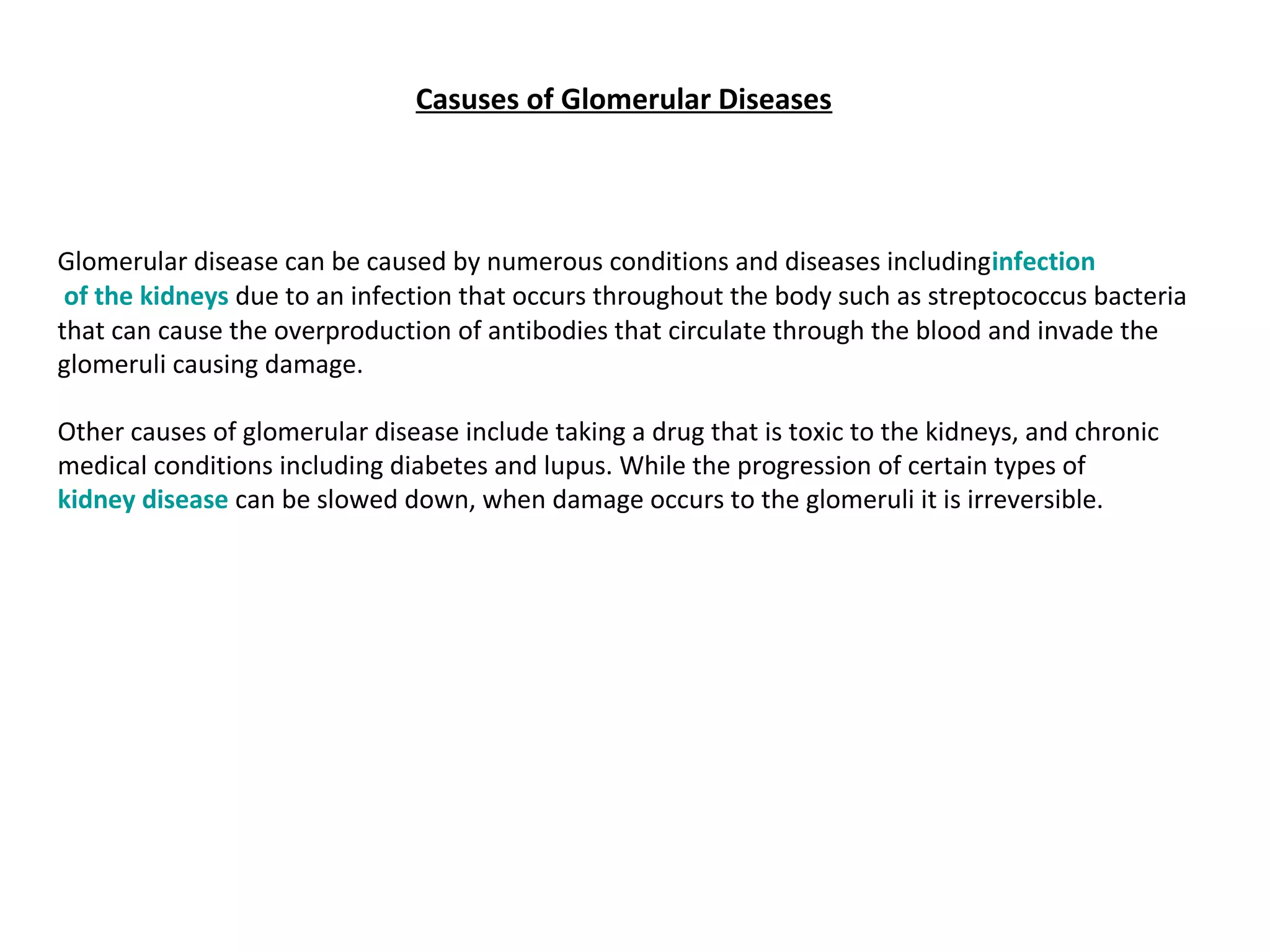 Glomerular diseases | PPT