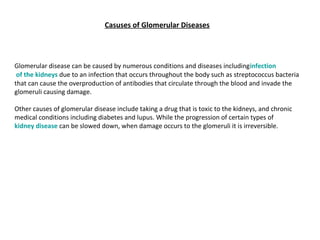 Glomerular diseases | PPT