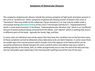 Glomerular diseases | PPT