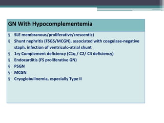 Glomerulonephritis-associated diseases | PPT
