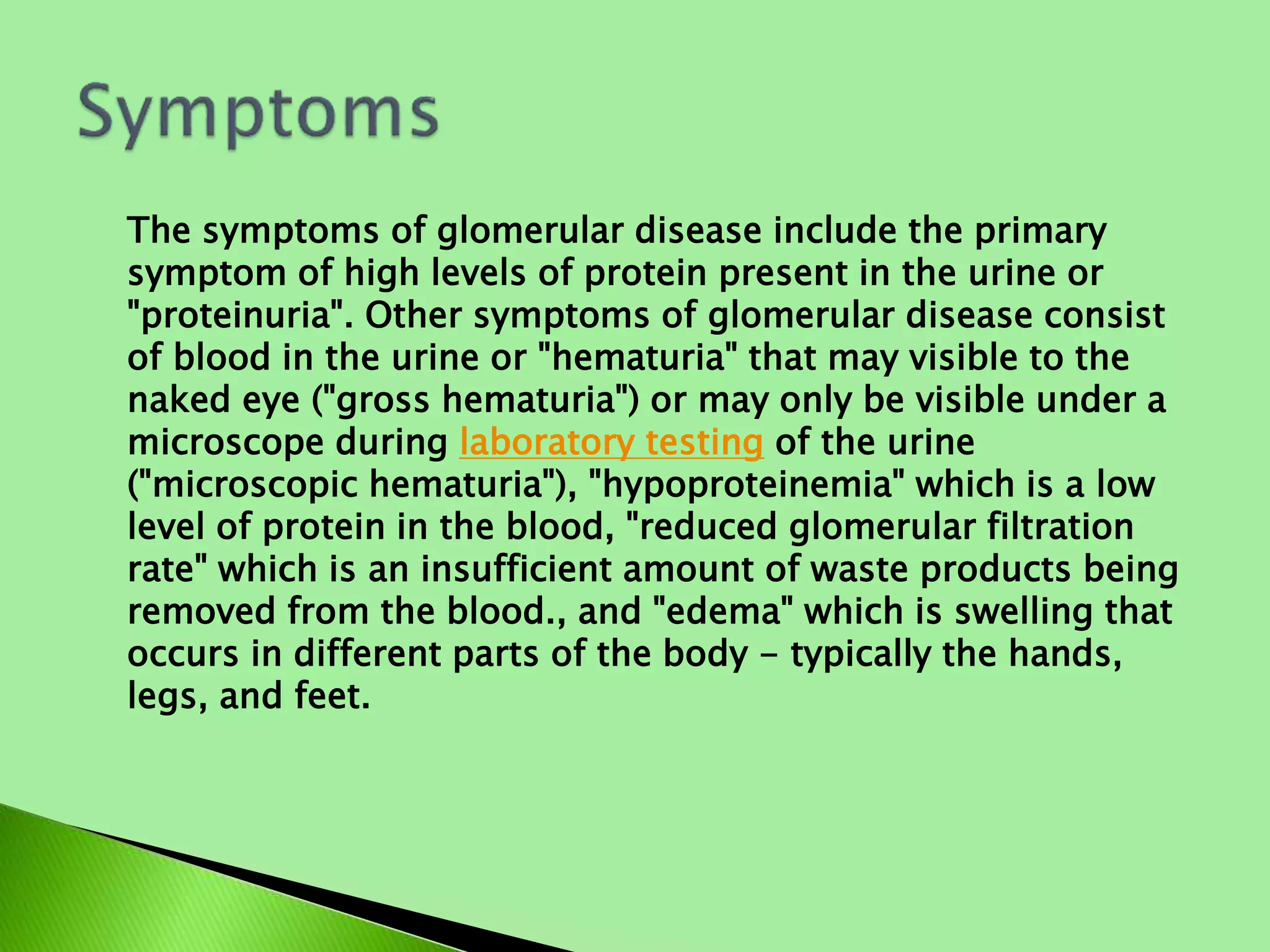 Glomerular diseases | PPT