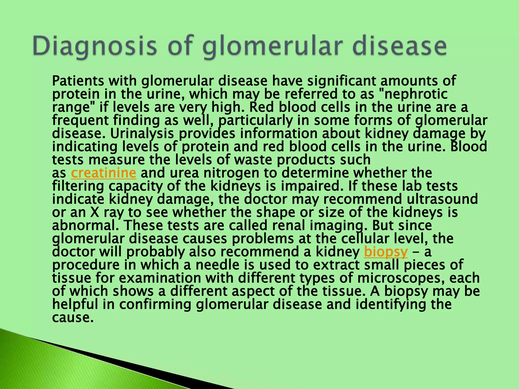 Glomerular diseases | PPT