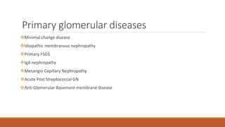 Glomerular diseases | PPTX