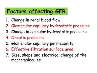 Glomerular filtration | PPTX