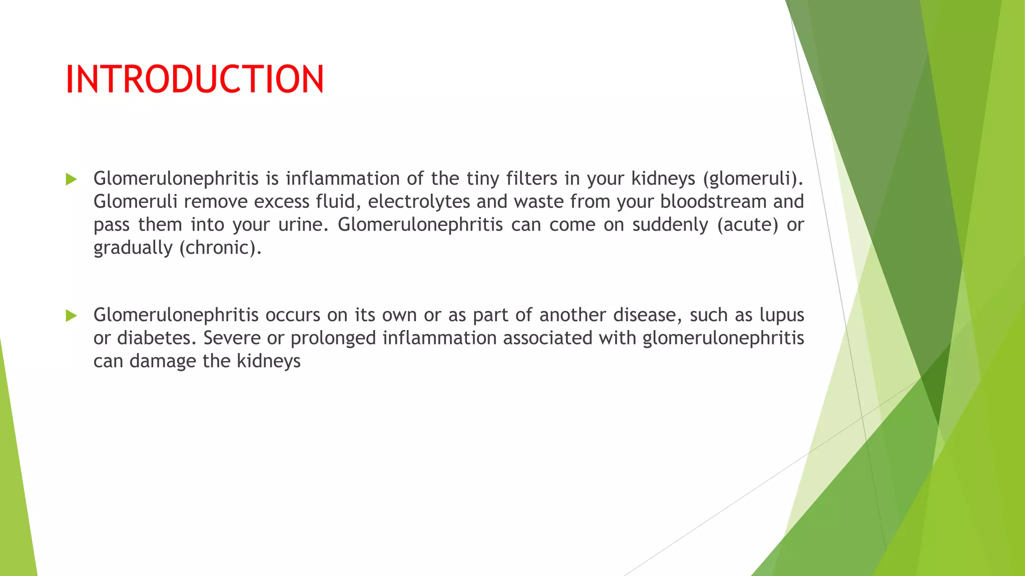 Glomerulonephritis | PPTX