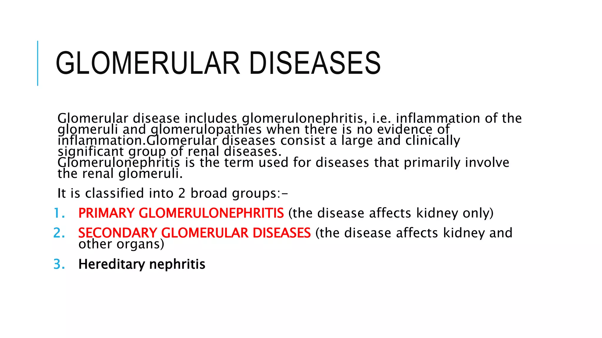 Kidney disease GLOMERULONEPHRITIS.pptx