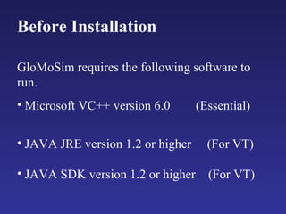 Glomosim | PPT | Computing | Technology & Computing