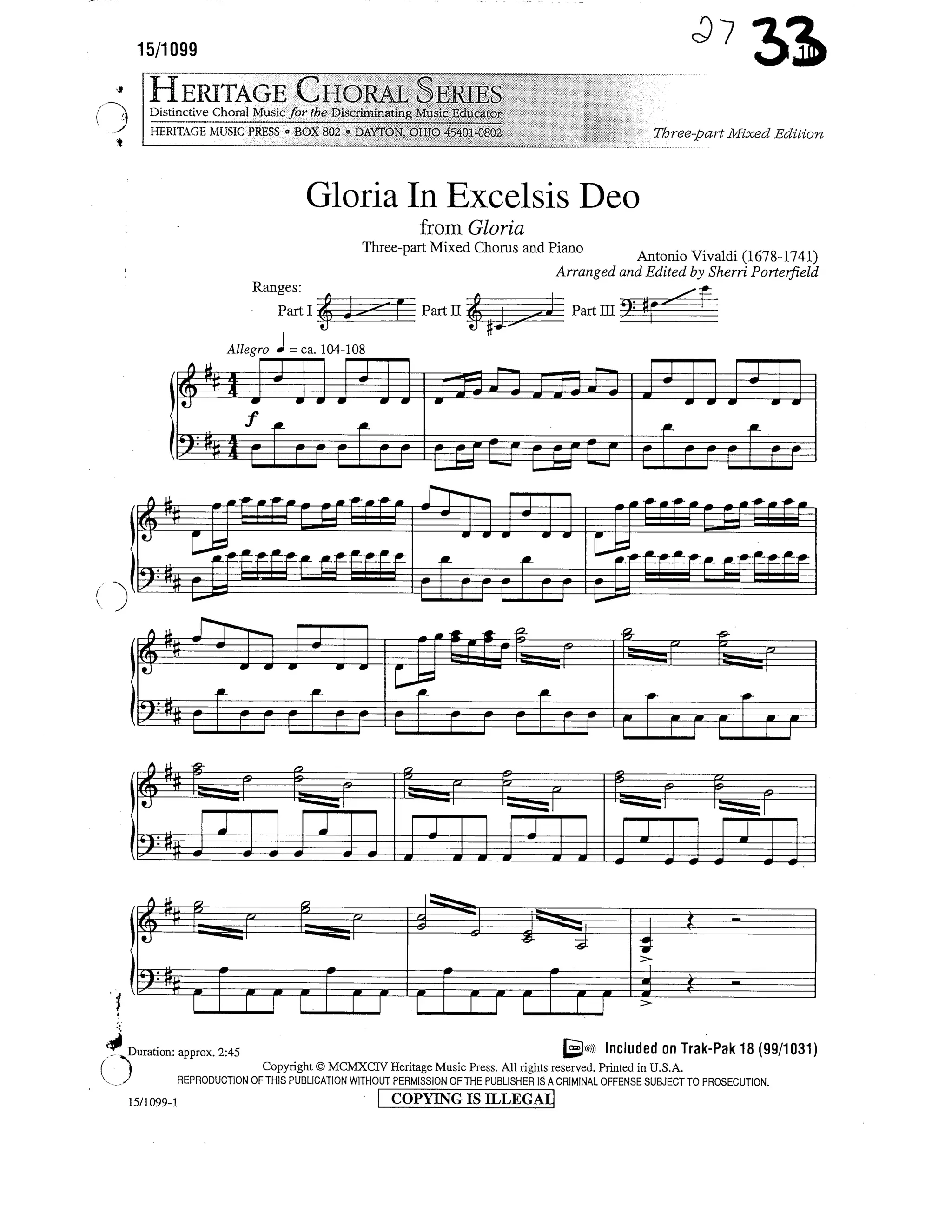 Gloria In Excelsis Deo | PDF