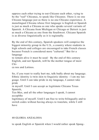 GLORIA ANZALDUA How to Tame a Wild Tongue Gloria Anzal.docx