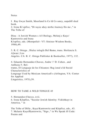 GLORIA ANZALDUA How to Tame a Wild Tongue Gloria Anzal.docx