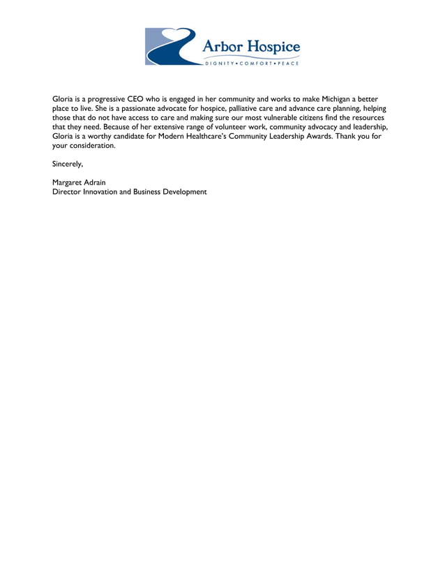 Gloria Brooks – 2014 nominee for Modern Healthcare's Community ...