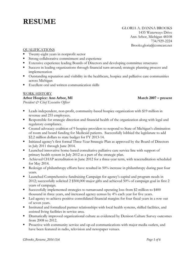 Gloria Brooks – 2014 nominee for Modern Healthcare's Community ...