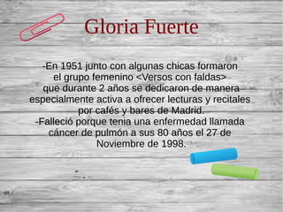 Gloria Fuertes, 4º grupo | ODP