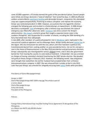 Gloria macapagal arroyo | DOCX