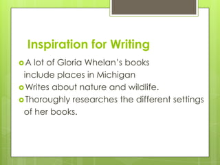 Gloria whelan | PPTX