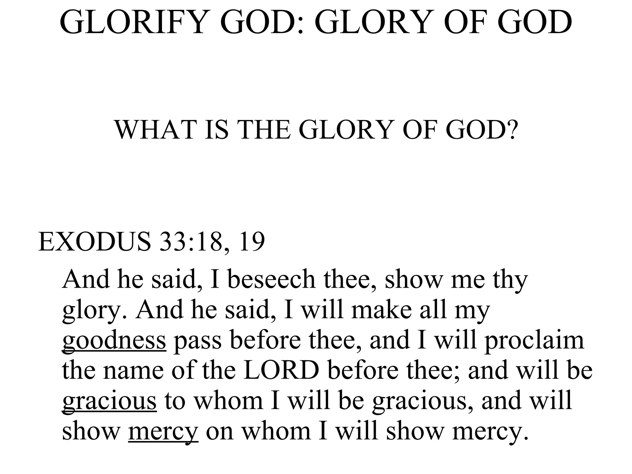 Glorify God | PPT