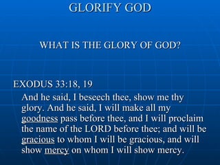 Glorify God | PPT