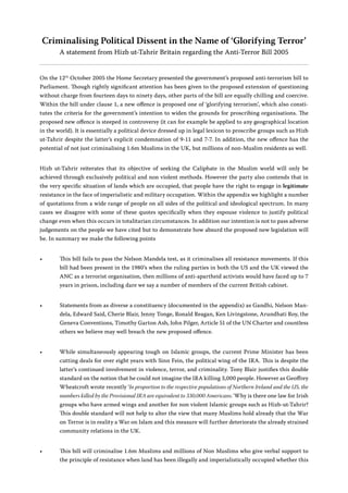Glorifying%20terror%20offence%20htb | PDF | Terrorism | Sensitive Topics