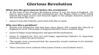 Glorious revolution. | PPTX