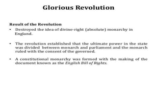Glorious revolution. | PPTX