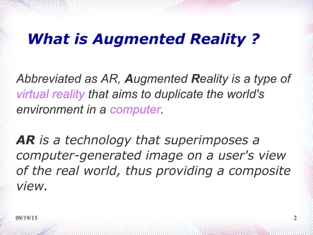 Augmented reality | PPT