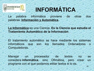 Glosario( conceptos basicos de informatica | PPT