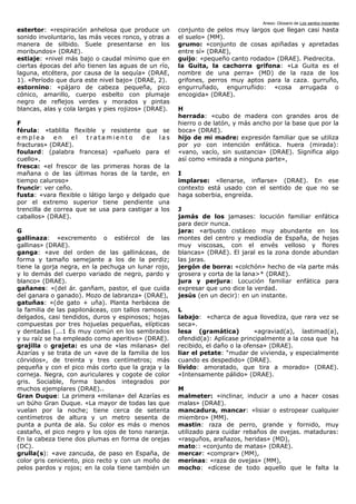 Glosario Los santos inocentes | PDF