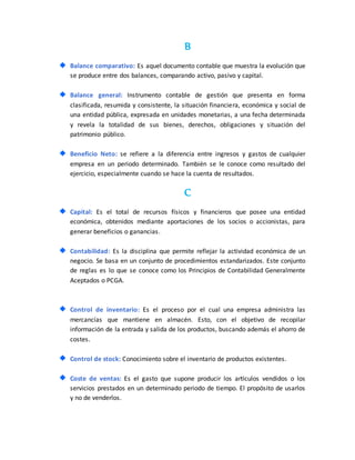 Glosario de Contabilidad | DOCX
