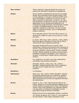 Glosario de rocas | PDF