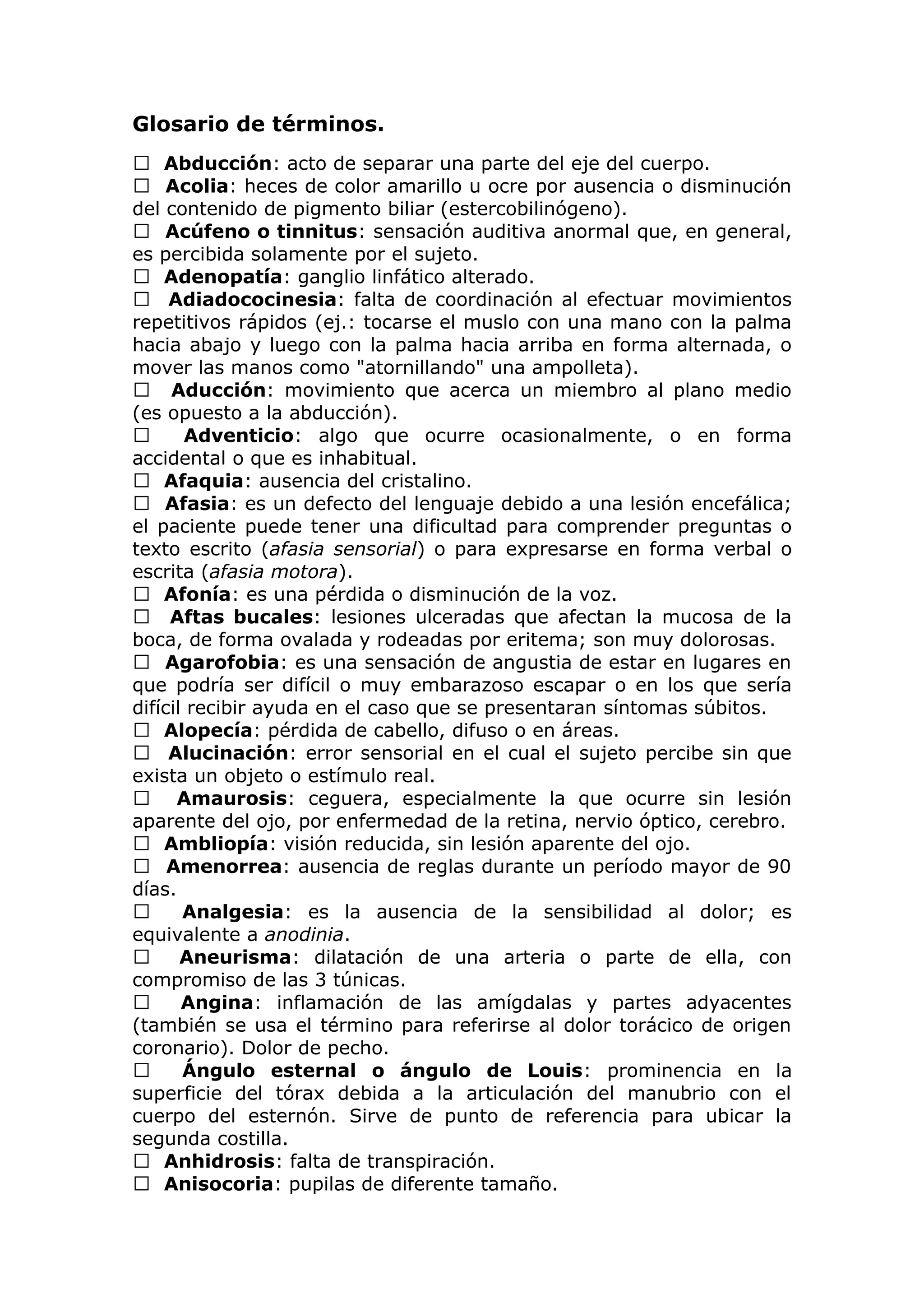 Glosario de terminos. | PDF