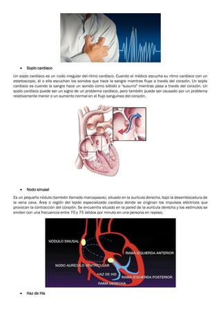 Glosario de terminos del aparato cardiovascular | PDF