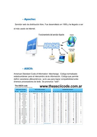 Glosario de terminos herramientas informaticas | DOCX