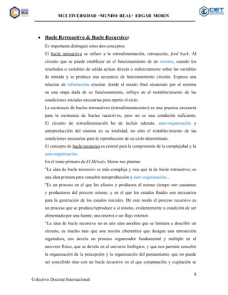 Glosario de terminos morinianos de la complejidad 2008 | PDF