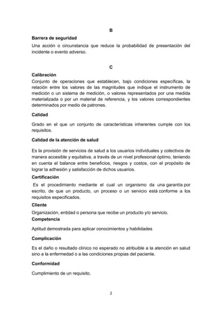 Glosario de terminos sobre calidad | PDF