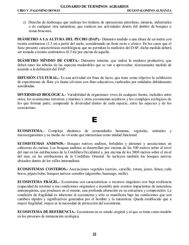 Glosario De T rminos Agrarios Y Otros Glosario De T rminos Agrarios Y Otros