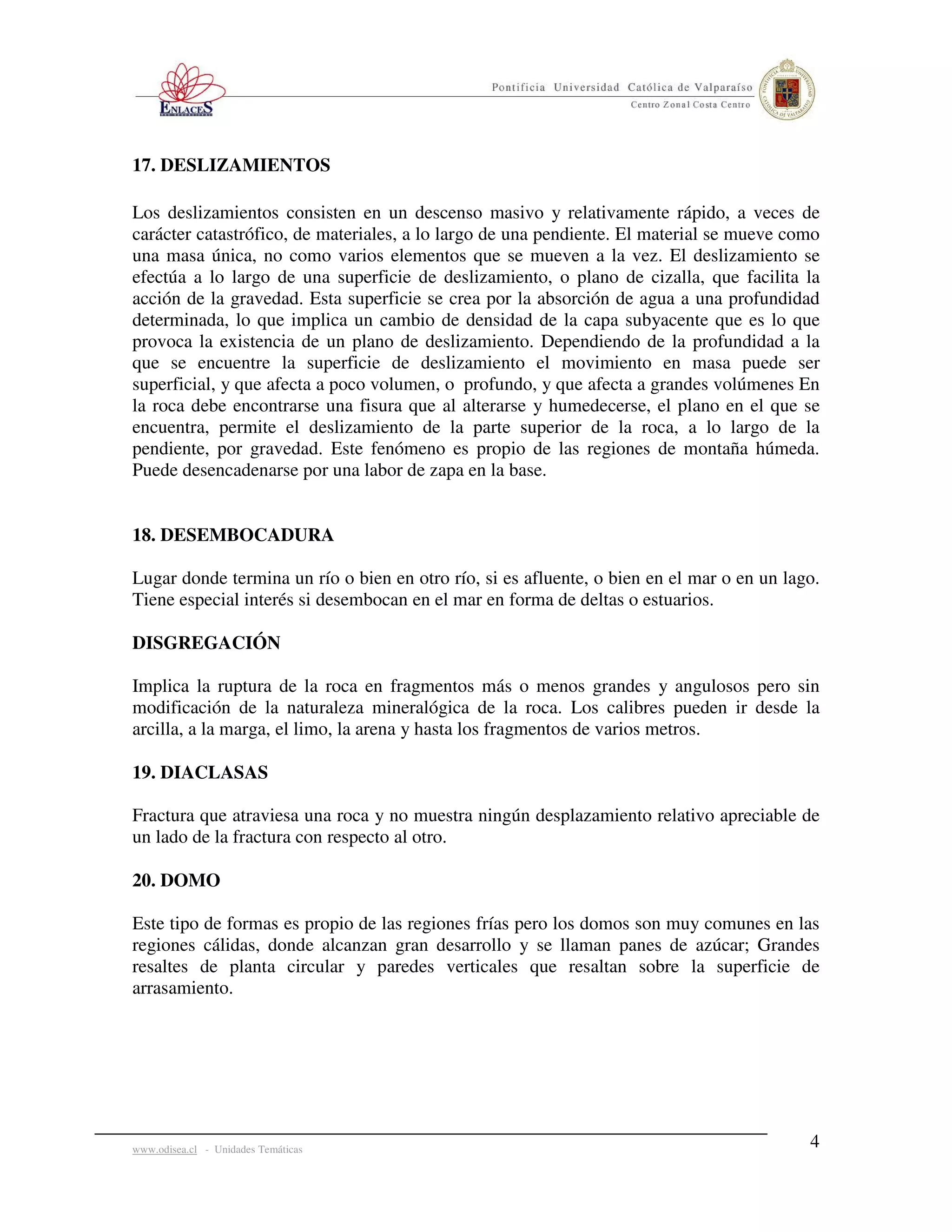 Glosario geologia | PDF