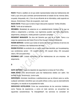 Glosario hoteleria | PDF