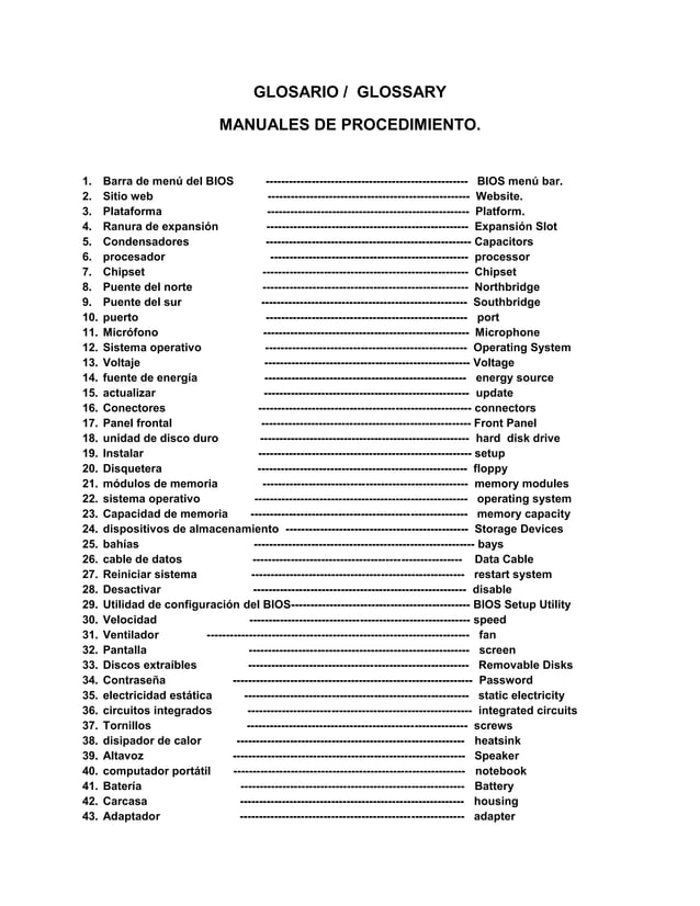 Glosario manuales de procedimiento | DOCX