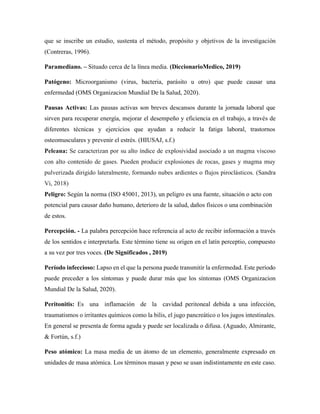 Glosario de terminos de Seguridad Industrial | PDF