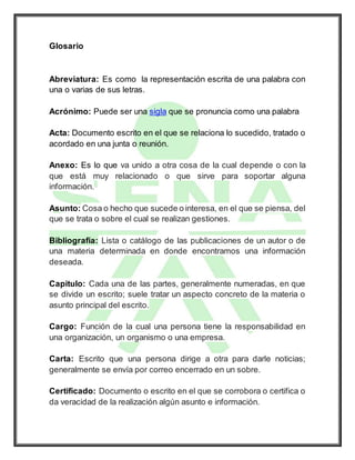 Glosario Sebastian Miranda | DOCX