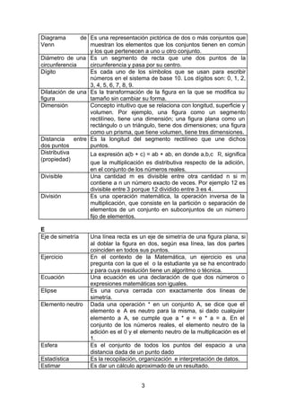 Glosario Terminos Matematicos | PDF