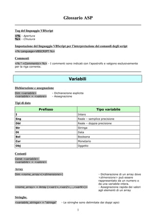 Glossario asp,sql | PDF