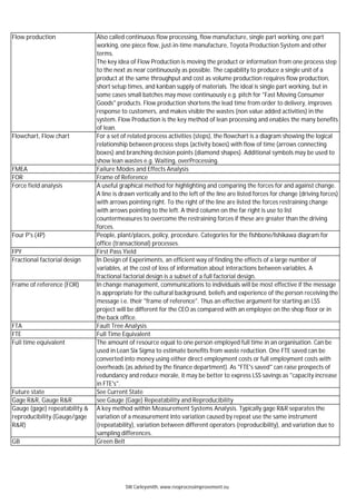 Lean Six Sigma ToC Glossary | PDF