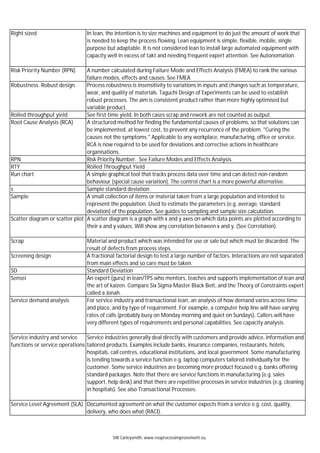 Lean Six Sigma ToC Glossary | PDF
