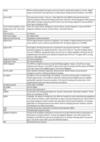 Lean Six Sigma ToC Glossary | PDF