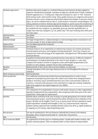 Lean Six Sigma ToC Glossary | PDF