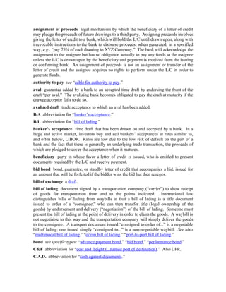 International Trade Glossary | DOC