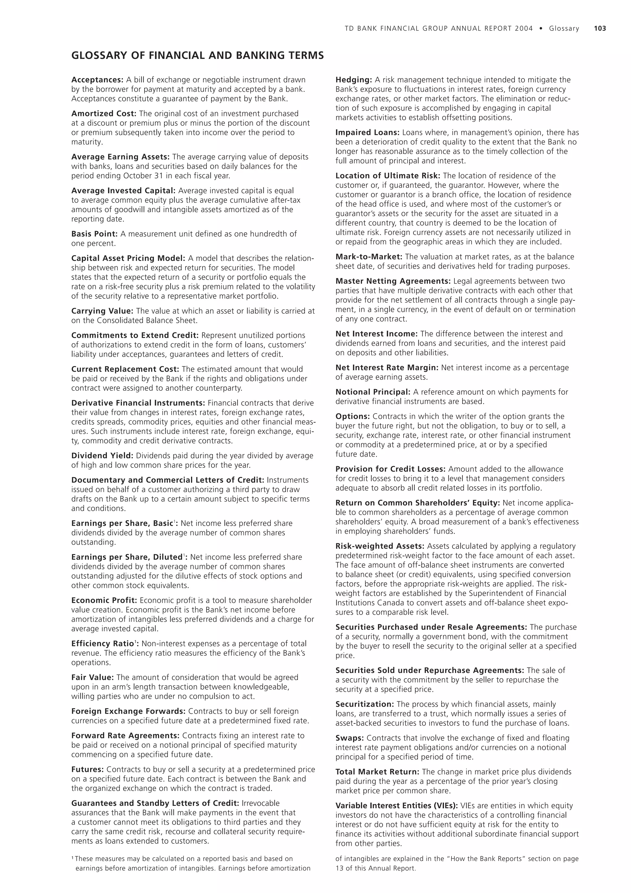 Glossary | PDF | Stocks and Bonds | Personal Investing